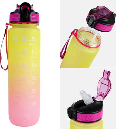REIKI CRYSTAL PRODUCTS 1L Sipper Water Bottle With Motivational Time ...