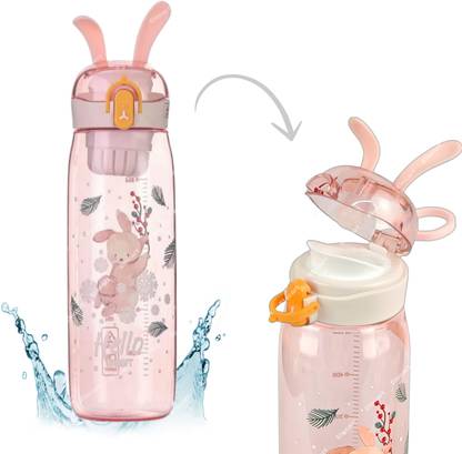 Elecart Bunny Rabbit Sipper Water Bottle with Fruit Strainer for kids ...