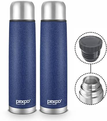 pexpo 24 Hrs Hot and Cold Flask with Jute-bag Vacuum Insulated Flexo ...