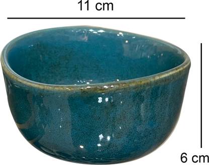 Lemon Tree Ceramic Serving Bowl Round Indigo Stoneware Ceramic Bowl For ...
