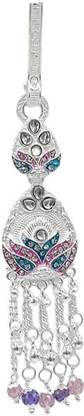 Sahiba Gems Silver Designer Saree Waist Challa Juda Key Chain Brooch ...