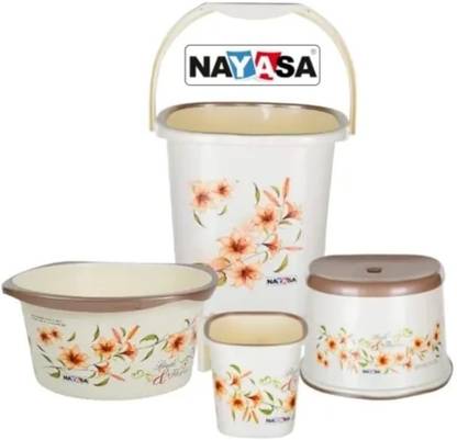 NAYASA nayasa 4 pcs bath set with tub 25 L Plastic Bucket Price in ...