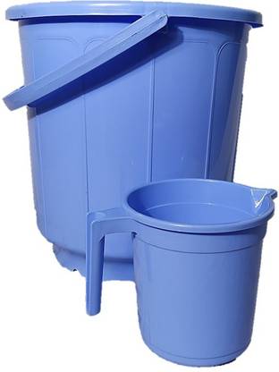 karan plastic hub bucket with mug| heavy duty plastic| bucket set| 20 L ...