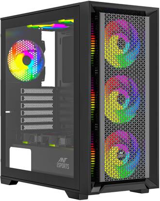 Ant Esports SX7 Computer/Gaming Case, Support ATX, Micro-ATX, Mini-ITX ...