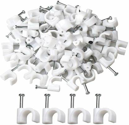 GreenLightOnline PVC Wire Gitti / Cable Clips 4 MM (Pack of 100) Cable ...