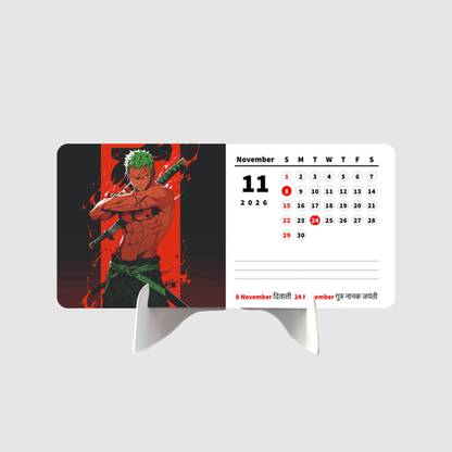 SKIN FACTORY ANIME HERO Stylish Desk Calendar Made With Premium Paper ...