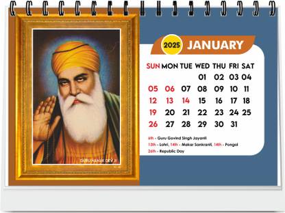 ESCAPER 2025 Sikh Guru Calendar - Featuring Guru Nanak and Guru Govind ...