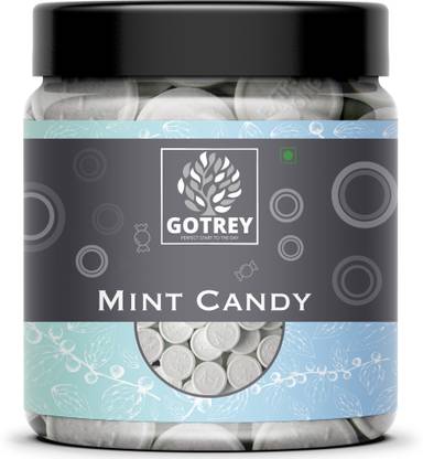 GOTREY White Mint Candy (Pepper Mint Goli) Safed Mint | Jar Pack 200 ...