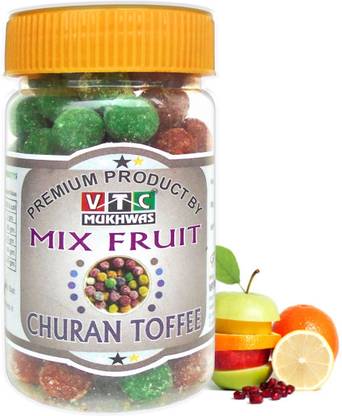 VTC Mix Fruit Churan Candy Fruit Laddu Digestive Churan Toffee Fruit ...