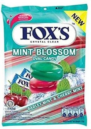FOX'S Crystal Clear Mint Blossom Oval Candy 125Gms ( Pack of 2) Mint ...