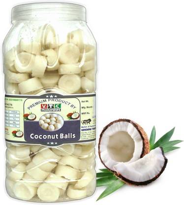 VTC Pure Milk Coconut Toffee, Kerala Nariyal Laddu Soft & Chewy Candy ...