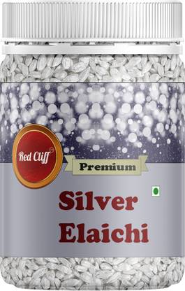 RED CLIFF Pure Silver Coated Elachi, Silver Varq Coated, Grade A Plus ...