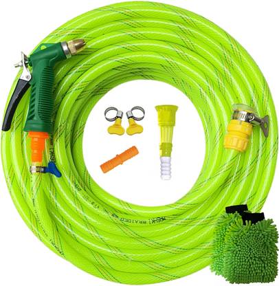 MASHKI 10 Meter (32.5 Feet) 3-Layered Braided Water Pressure Hose Pipe ...