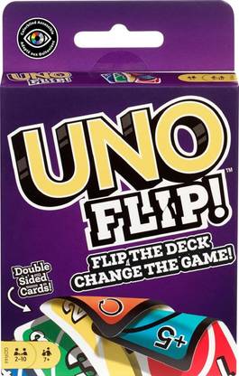 Teqbot UNO FLIP Colour & Number Matching Card Game, 108 UNO Cards For ...