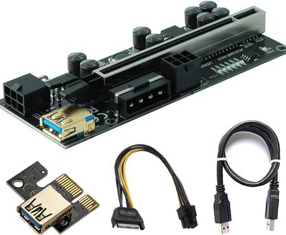 Verilux VER009C-Plus PCIE Riser, PCIE Cable 6 Pin 1X to 16X Powered ...