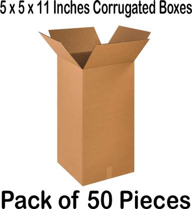 AAMU MOON Corrugated Cardboard, Craft Paper 3 Ply 5x5x11 Inches Boxes ...