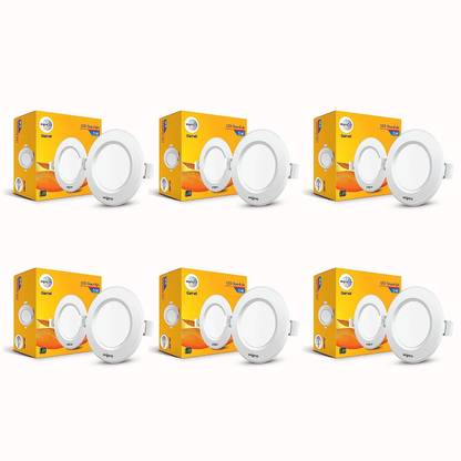 Wipro Garnet 5 Watt Led Round Downlight (Pack of 6) Ceiling Light ...