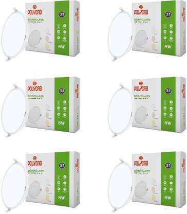 Polycab Polycab 8W Scintillate 3-in-1 Color Changing LED Panel Light ...