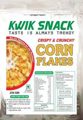 kwik snack by Kwik Snack Crispy & Crunchy Honey Corn Flakes Pouch Price ...