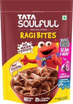 Tata Soulfull Ragi Bites No Maida Choco, 7 Grains, Rich in Calcium ...
