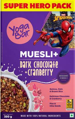 Yogabar Marvel Edition Dark Chocolate Cranberry Muesli Box Price in ...