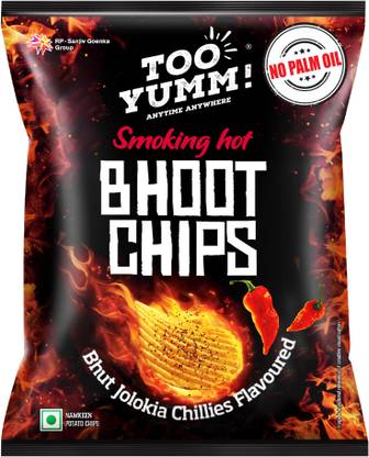 Too Yumm! Bhoot Potato Chips with Bhut Jolokia Chillies No Palm Oil ...