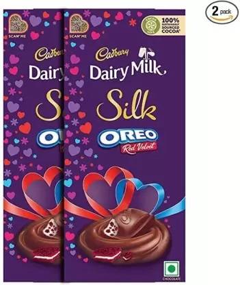 Cadbury S_CADBURY DAIRY MILK SILK OREO RED VELVET 130 GM PACK OF 2 Bars ...