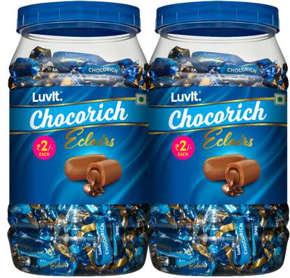 LuvIt Chocorich Classic Eclairs Chocolate | Celebration Jar | 2 x 130 ...