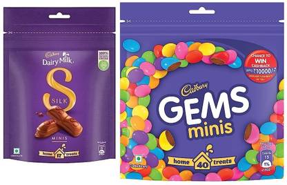 Cadbury Dairy Milk Silk Chocolate & GEMS CHOCOLATE Bars Price in India ...