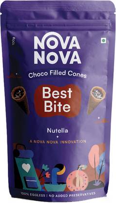 Nova nova Best Bite Premium Nutella Choco Filled Cones | 100% Eggless ...