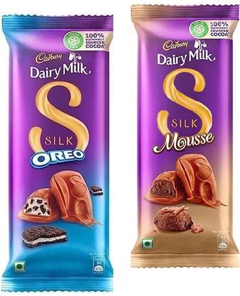 Cadbury Dairy Milk Silk Oreo Chocolate & Dairy Milk Silk Mousse ...