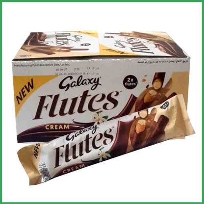 GALAXY Flutes Cripy Rolled Wafer Vanilla Cream Filling Covered In ...