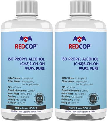 REDCOP Isopropyl Alcohol 99.9% Pure Rubbing Alcohol [(CH3)2-CH-OH] for ...