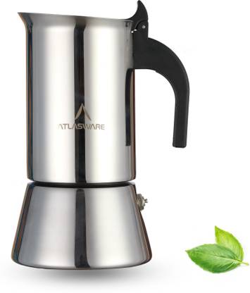 Atlasware Mocha Stainless Steel 6 Cup Coffee maker induction base 6 ...