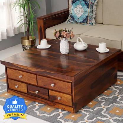 Allie Wood Sheesham Solid Wood Coffee Table Price in India - Buy Allie ...