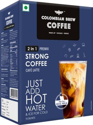 Colombian Brew 2 in 1 Powder Premix, 10 Sachets Box Instant Coffee ...