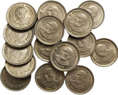 RB COINS Five Rs Rare Coin K.KAMARAJ 2003 Copper-Nickel 10 Coin Coin ...