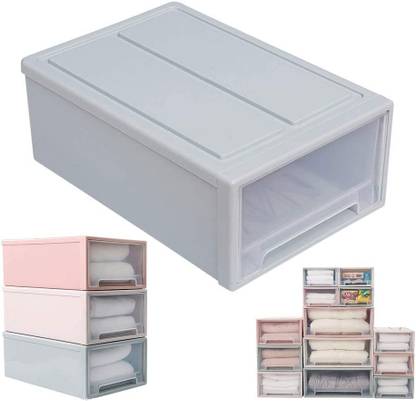 LEVGRY 20L Stackable Clothes Storage Box Modern Drawer Type Plastic ...