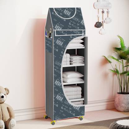 TRESCHIK 6 Cabinet Baby Almirah, Kids Wardrobe, Folding Almirah,With ...