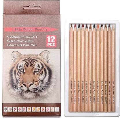 Flipkart.com | Prescent Skin Color Pencils Standard Shaped Color Pencils