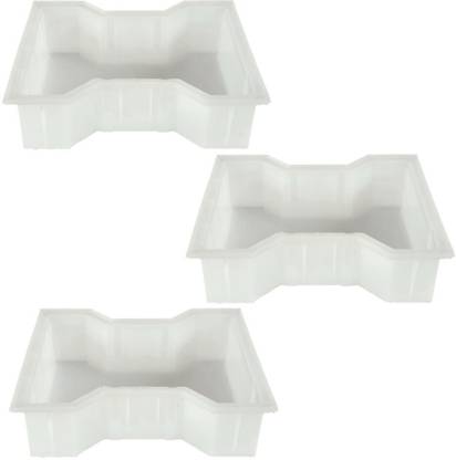 REIYO Plastic I-Shape/Falcon Paver Block Mould 60mm(Pack of 3) Column ...