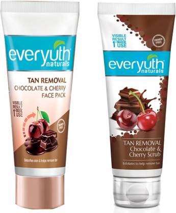 Everyuth Naturals Tan Removal choco Cherry Scrub (50g) & Choco Cherry ...