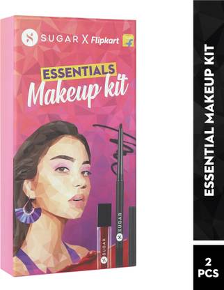 SUGAR Cosmetics Essential Makeup Kit - Intense Kajal + Matte Mini ...