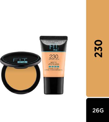 MAYBELLINE NEW YORK Fit Me Tube Foundation 230 + Compact Powder 230, 26 ...