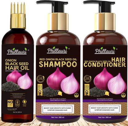 87% Off : Phillauri Red Onion Black Seed Oil Ultimate Hair Care Kit At ...
