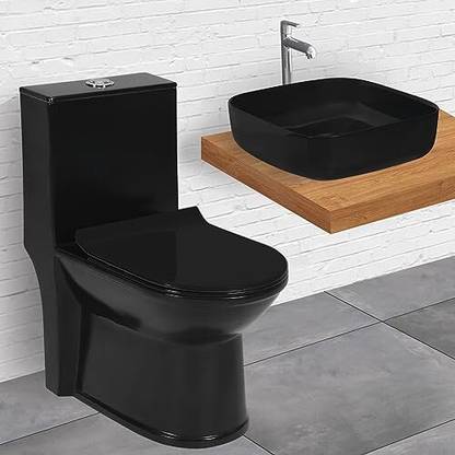Plantex Ceramic Commode with Counter-Top Basin/Western Toilet/Bathroom ...