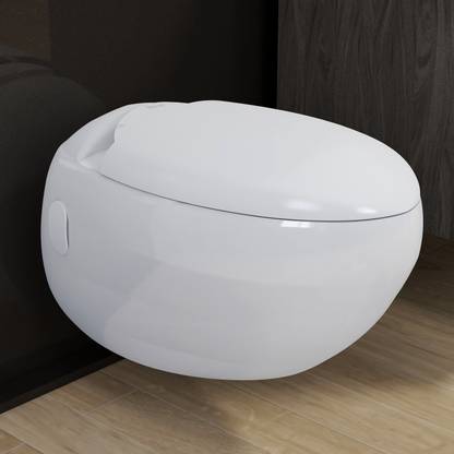 Impulse by Plantex Oval Ceramic Wall Hung Western Toilet Commode & Soft ...
