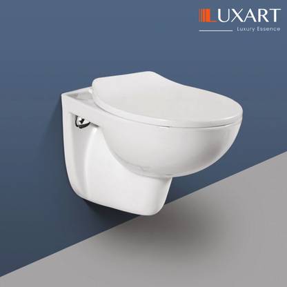 LUXART Commode Wall Mount/Wall Hung Western Toilet/Rimless Commode ...