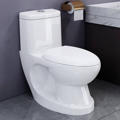 Plantex Ceramic One Piece Western Toilet/Water Closet/Commode With Seat ...