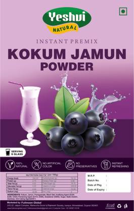 YESHVI NATURAL Kokum Jamun Fruit Juice Powder, Instant Mix Energy Drink ...